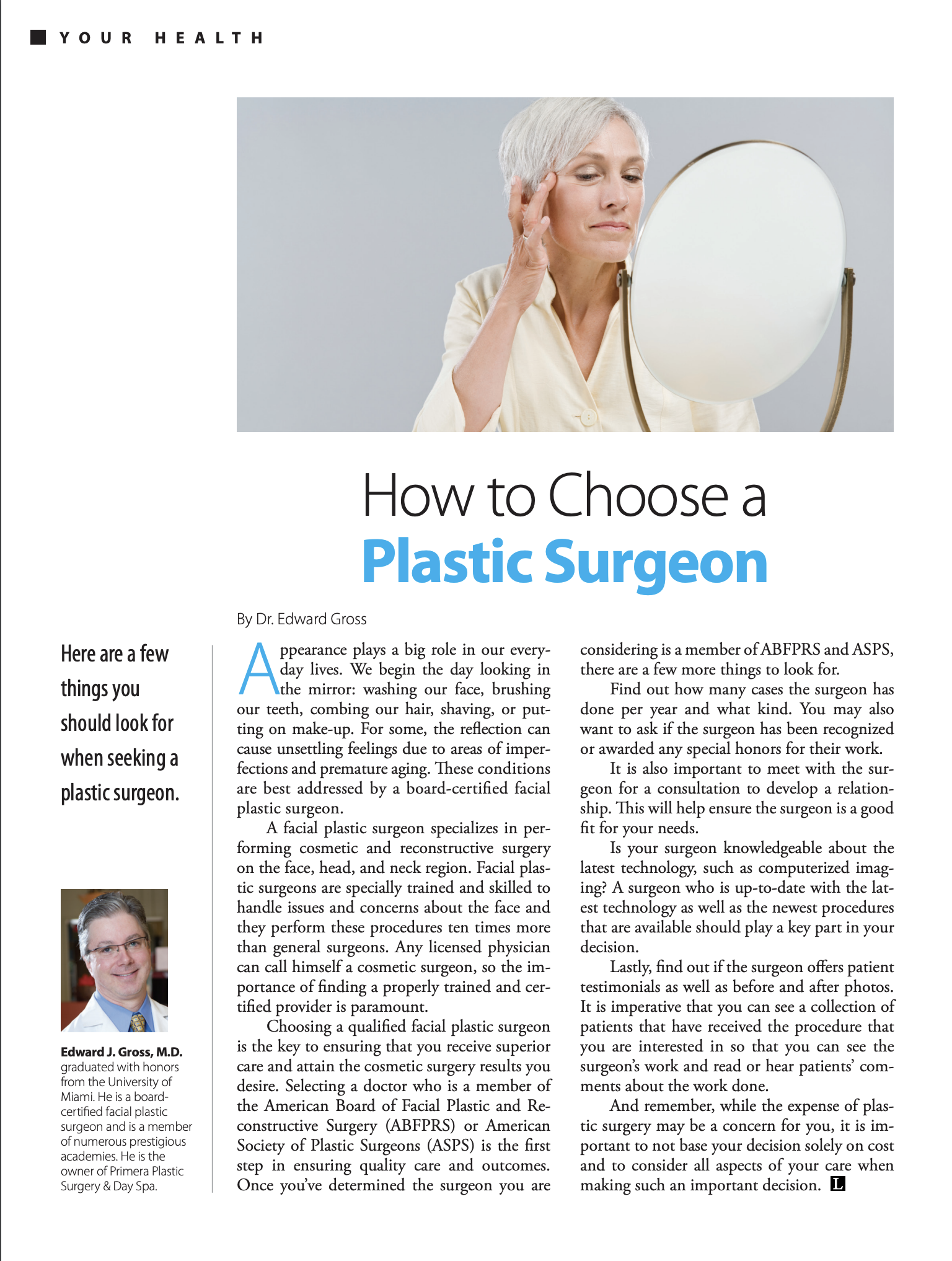 See Orlando, FL, Plastic Surgeon Dr. Edward Gross in the Media ...